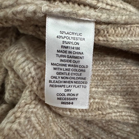 a.n.a | Sweaters | Ana Plus Size Turtle Neck Brown Cable Knit Sweater ...